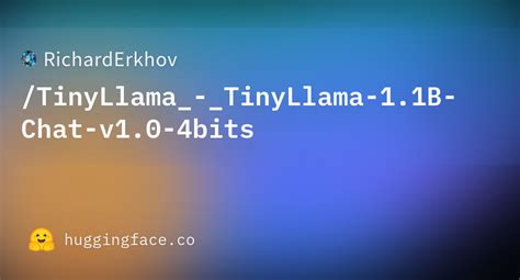 RichardErkhov TinyLlama TinyLlama B Chat V Bits Hugging Face