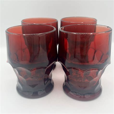 Anchor Hocking Ruby Etsy