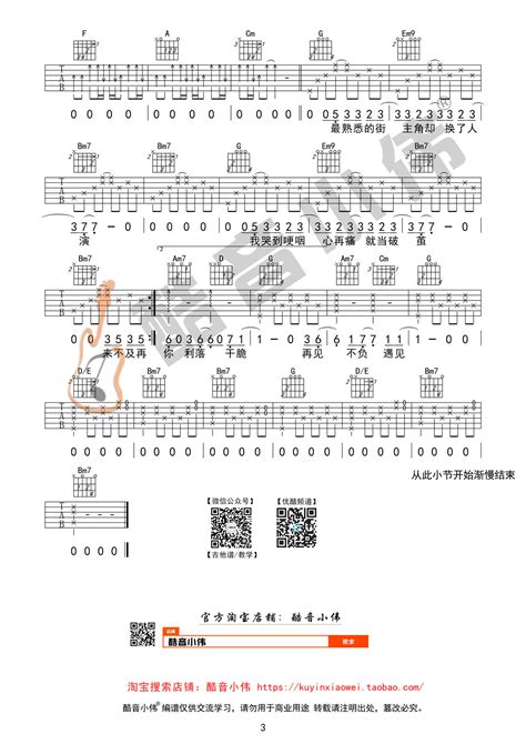 于文文《体面》吉他谱 吉他弹唱教学视频 G调中级版吉他谱 吉他堂