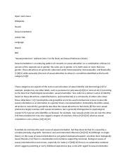 Sexual Orientation Docx Open Main Menu Wikipedia Search Sexual Orientation Article Talk