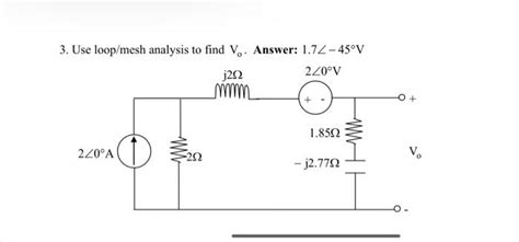Solved 3 Use Loopmesh Analysis To Find V Answer