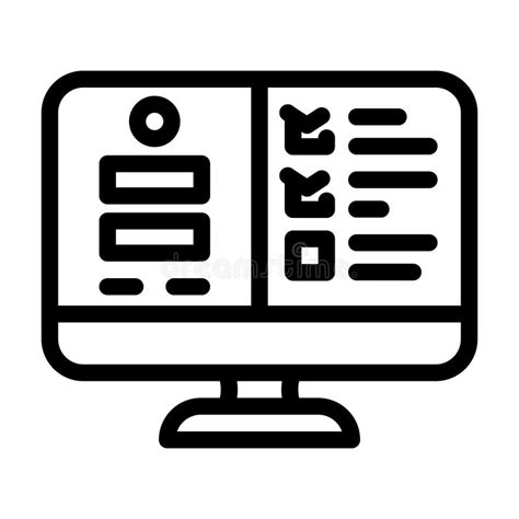 Usability Testing Ux Ui Design Line Icon Vector Illustration Stock