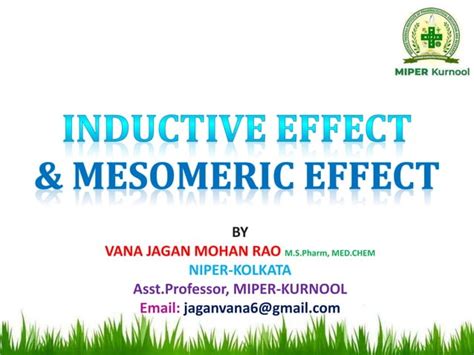 Inductive Effect And Mesomeric Effect Pptx