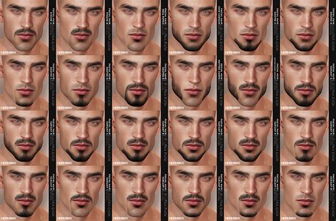 Second Life Marketplace Hermony Facial Hair Collection Vol 1 Lel Evox Demos