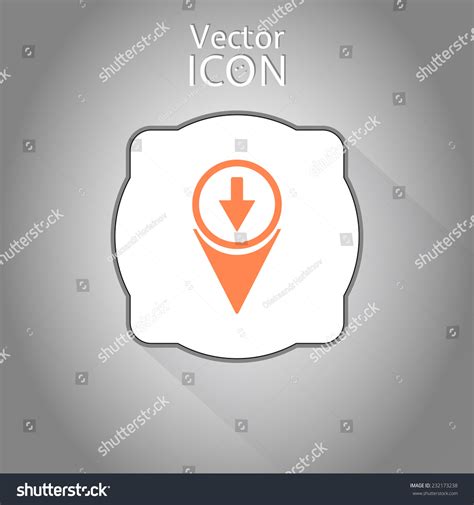 Map Pointer With Directional Arrow Pointer Down Royalty Free Stock Vector Avopix