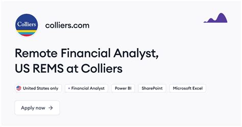 Colliers Hiring Financial Analyst Us Rems • Remote Work From Home Himalayas