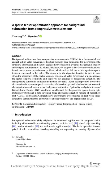 A Sparse Tensor Optimization Approach For Background Subtraction From Compressive Measurements
