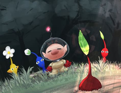 Olimar Red Pikmin Yellow Pikmin And Blue Pikmin Pikmin Drawn By