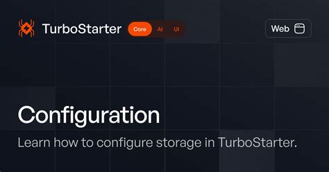 Configuration Storage Web Turbostarter