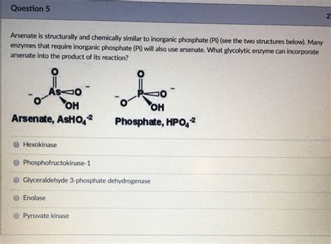 solved arsenate is structurally and chemically similar to