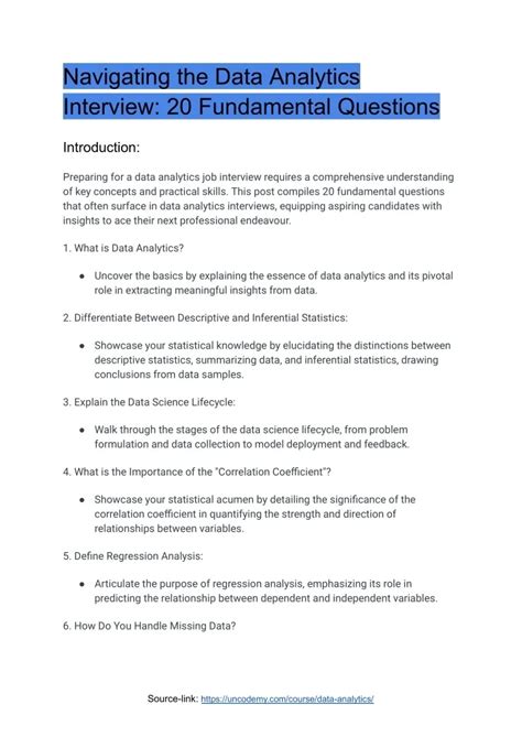 Ppt Navigating The Data Analytics Interview Fundamental Questions
