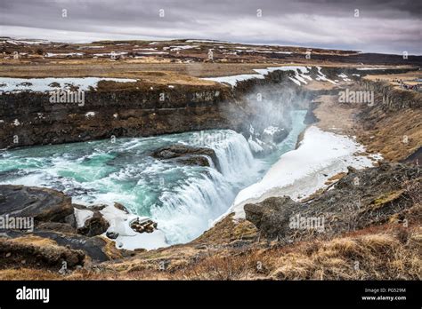 Gullfoss Wasserfall Island Stockfotografie Alamy