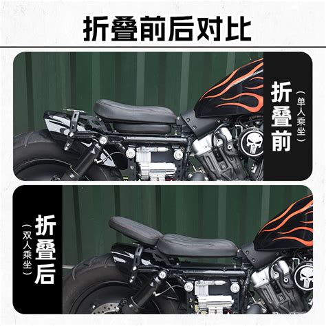 奔达金吉拉灰石GV300钱江闪350改装折叠坐垫隐藏双人座垫单人座椅 虎窝淘