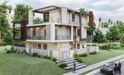 Villa Elevation On Behance