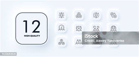 팀워크 세트 아이콘입니다 직원 워크 플로우 원형 화살표 시계 회사 일정 전구 행성 창조적 인 아이디어 체크 마크 장비 비즈니스 개념 신형 스타일 비즈니스용 벡터 줄 아이콘