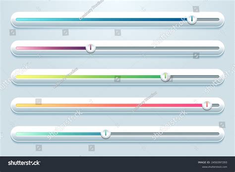 Gradient User Interface Sliders Collection Vector Stock Vector Royalty