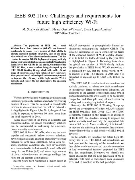 Ieee 802 11ax Challenges And Requirements For Future High Efficiency Wi Fi Pdf