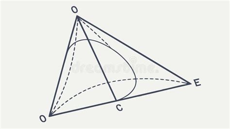 Simple Geometric Triangle Illustration With Labeled Points Vector Design Generative Ai Stock