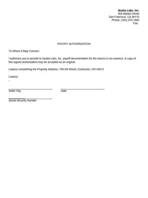 Borrower Authorization Pdf