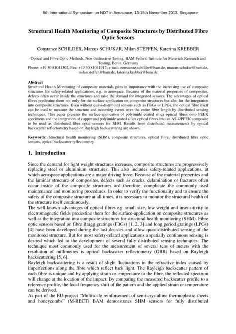 Pdf Structural Health Monitoring Of Composite Structures By · Pdf