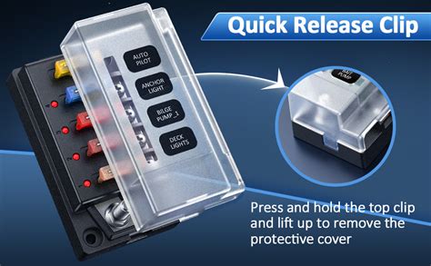 EXTRACTME 12V Fuse Block 4 Circuit 12 Volt Blade Fuse Box Kit With LED Indicator ATO Blade
