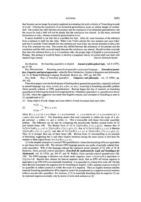 Jon Barwise On Branching Quantifiers In English Journal Of Philosophical Logic Vol 8 1979
