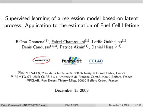 Pdf Supervised Learning Of A Regression Model Based On Latent Process