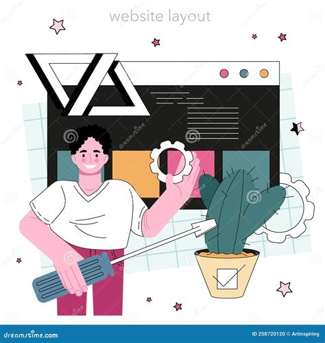 Website Programming Content Management System Stock Vector Illustration Of Data Computer