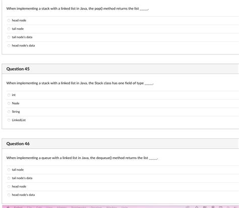 Solved When Implementing A Stack With A Linked List In Java
