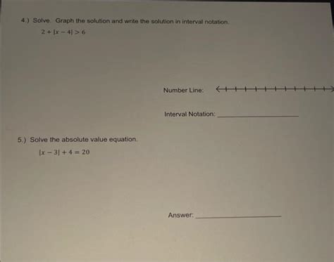 Solved 4 Solve Graph The Solution And Write The Solution Chegg Com