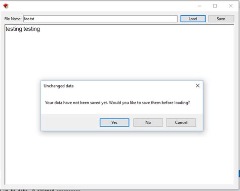 User Interface C Load Dialog Box Unable To Load But When It Does Its Actions Do Not