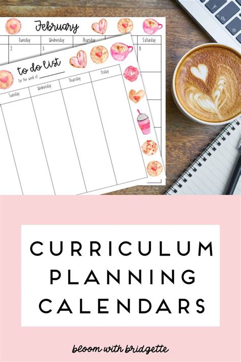 Curriculum Planning Calendar And Weekly To Do Lists Editable