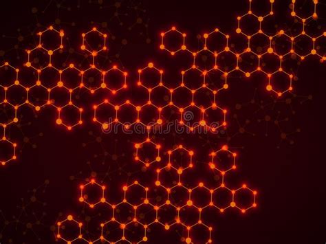 Hexagonal Molecules Background Molecular Structure Of Dna Stock Vector Illustration Of