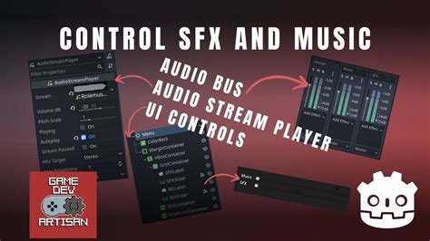 Control Sfx And Music In Godot Godot Fundamentals Youtube