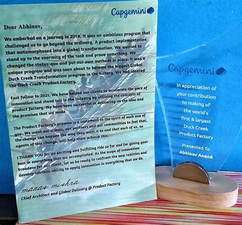 Capgeminiindia Duckcreek Lifeatcapgemini Capgeminiduckcreekproductfactory Abhinav Anand