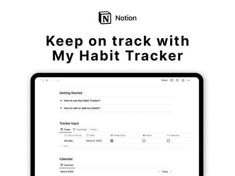 Notion Template Habit Tracker