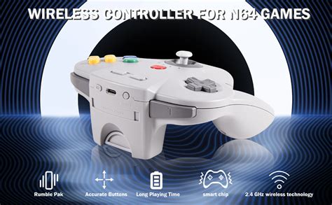 Kiwitata Wireless N64 Controller For Retro Games 24ghz