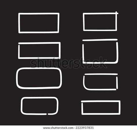 Quick Rectangle Hand Drawn Sketches Geometric Stock Vector Royalty Free Shutterstock
