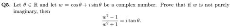 Solved Algebra Q5 Let Theta In Mathbb R And L