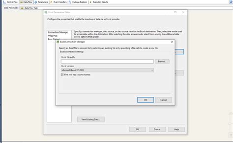 Ssis Excel Connection Manager Error Microsoft Community Hub