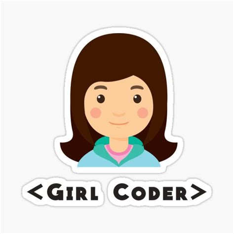 Girl Coder Sticker By Zaiinab Redbubble