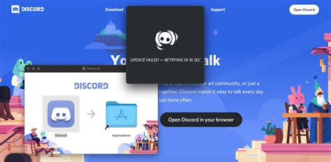 update keeps failing mac anyone know what to do r discordapp