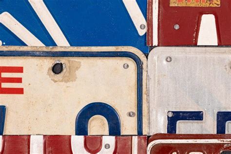 Contemporary Assemblage Map License Plate Art American Flag By Design Turnpike For Sale At 1stdibs