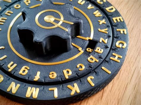 Caesar Cipher Decoder Wheel 3d Printed Offset Alphabet Secret Code Generator Spy Messages