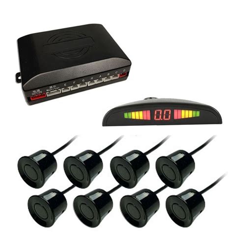 Car Reversing Radar With 8 Sensors Voice Alarm Car Parking Sensor Front 4 And 4 At The Rear Of