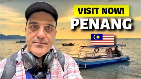 Penang Malaysia Has Great Asia Island Sunsets Batu Ferringhi Beach Is