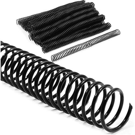 Black Spiral Binding Coils Plastic Spines For 160 Sheets 12 In 20mm