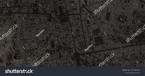 Urban Planning Territory Cadastral Map Boundaries Stock Illustration