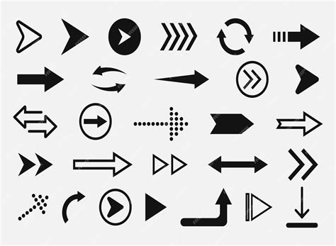 Premium Vector Arrows Big Black Set Icons Arrow Icon Arrow Vector
