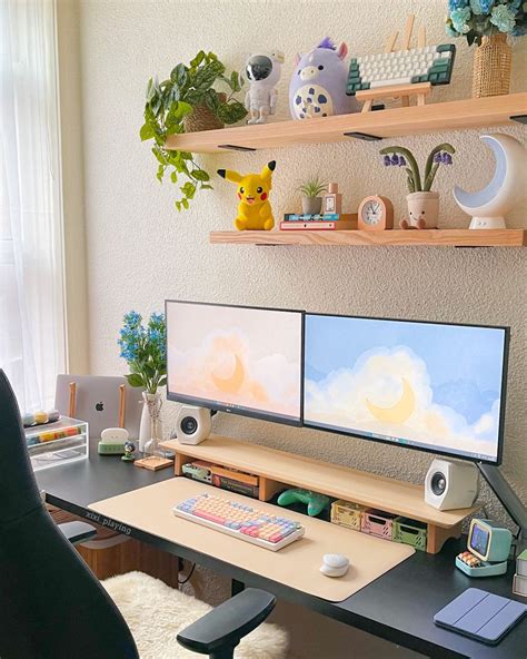 Cozy Home Office Home Office Setup Craft Room Office Home Office Design Gaming Room Setup